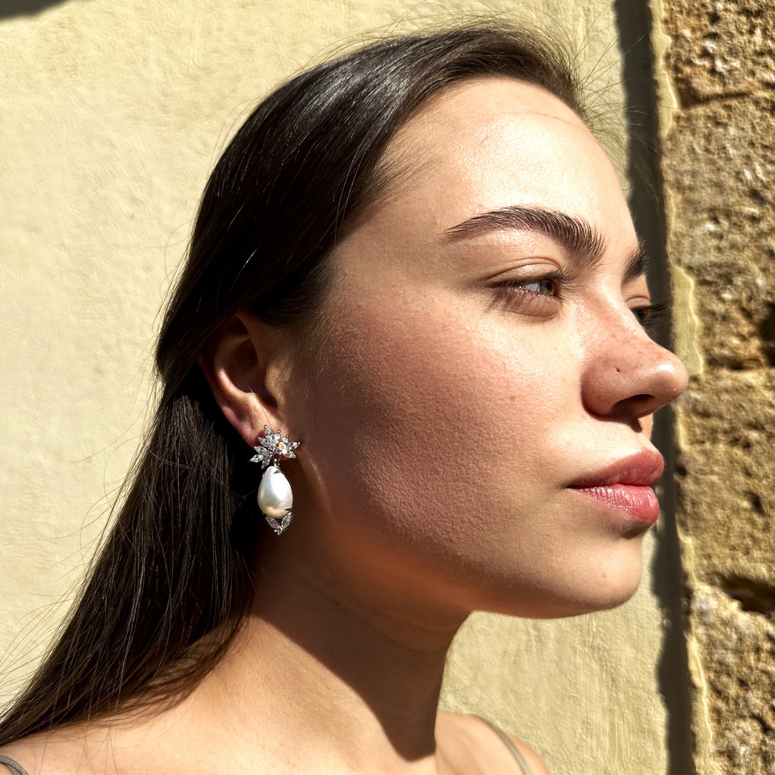 Cielo earrings | pearl – KEREN WOLF